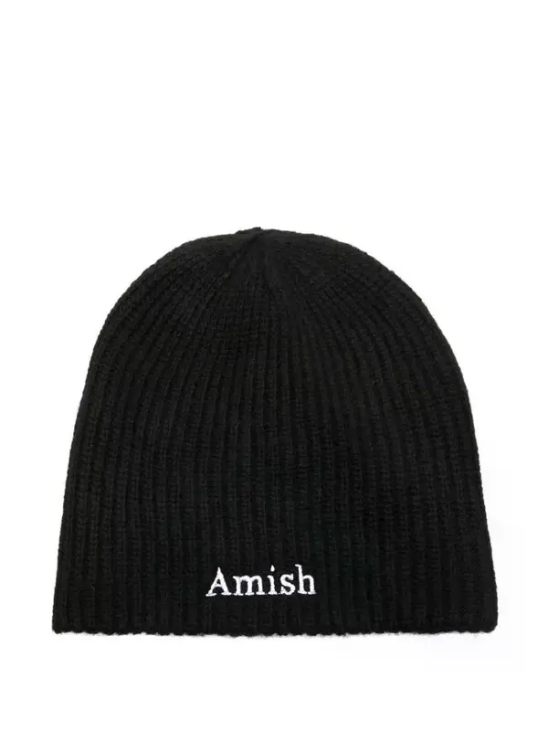 AMISH Embroidered Logo Beanie - Black