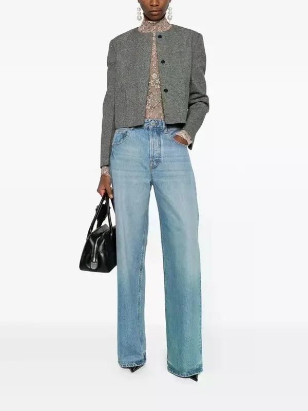 Valentino Garavani Floral Lace High-neck Bodysuit - Neutrals