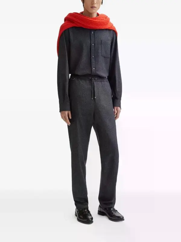Agnona Drawstring Flannel Trousers