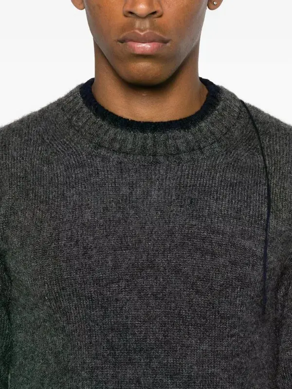 Sacai Double-layered Frayed-edge Sweater