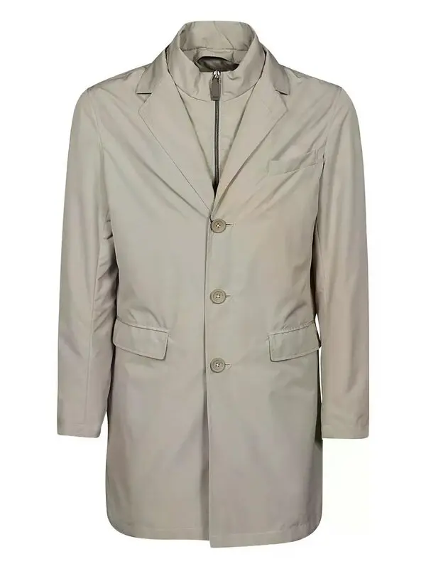 Herno Buttoned High-neck Coat