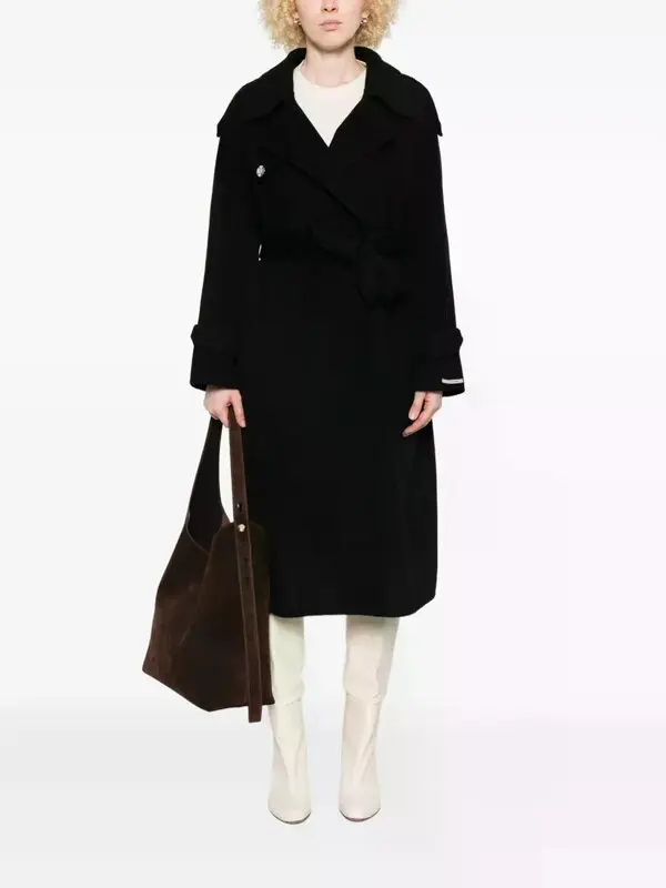 GLOX Belted Long-sleeve Coat