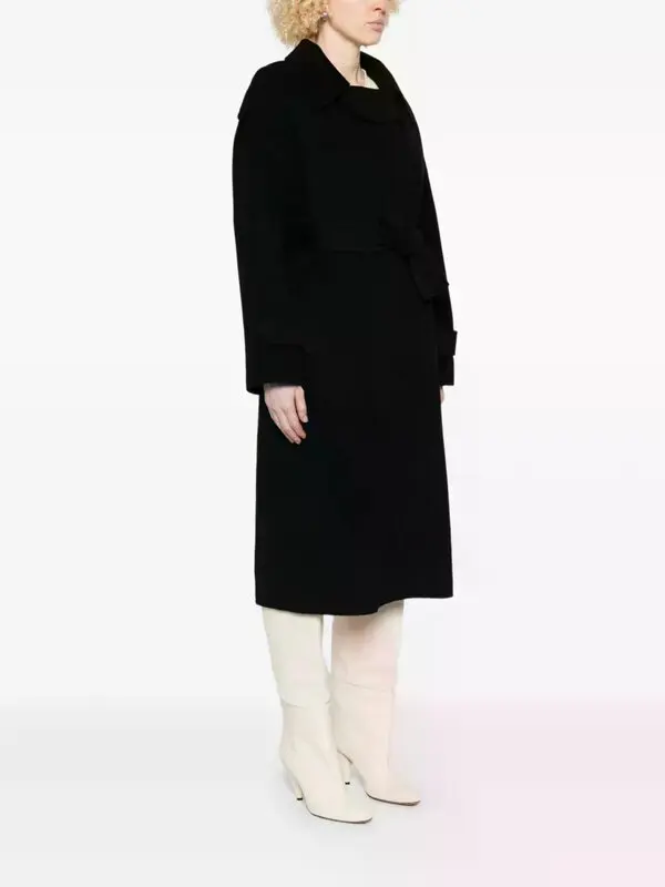 GLOX Belted Long-sleeve Coat