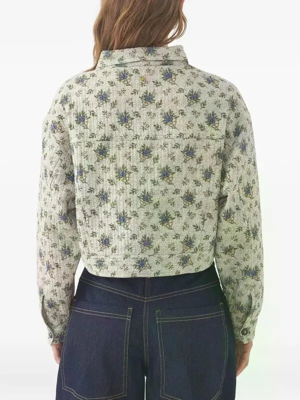 Antik Batik Floral-print Cropped Jacket
