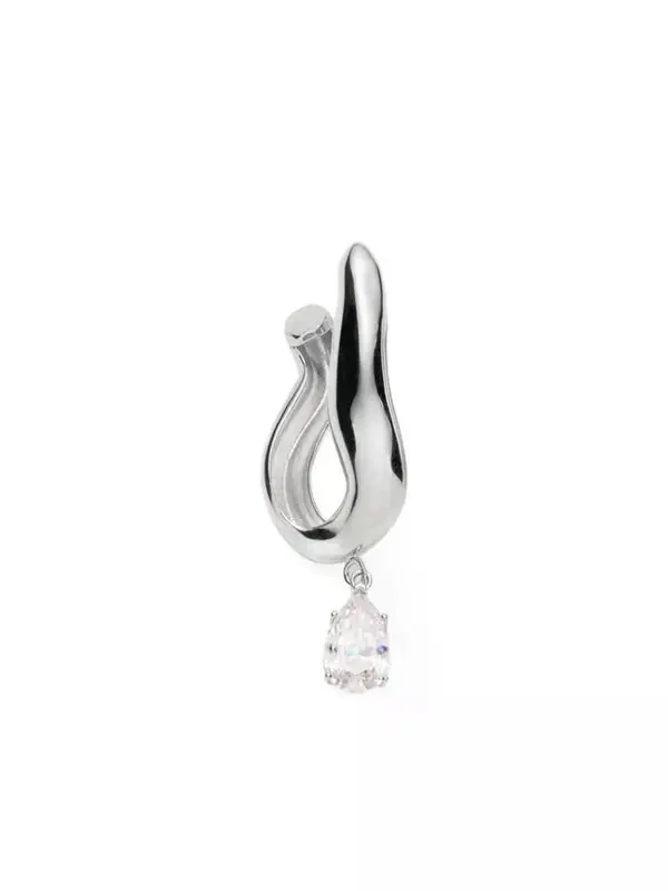 Magda Butrym Drop Crystal Wave Earrings - Silver