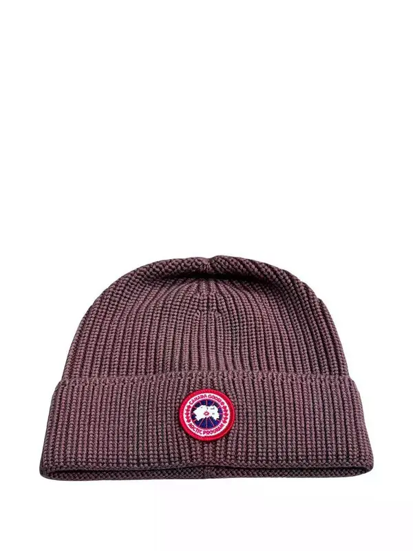 Canada Goose Wool Beanie Hat - Purple