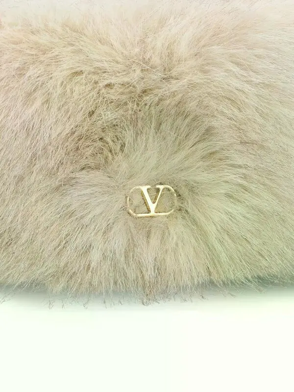 Valentino Garavani Faux-fur Logo-plaque Hat