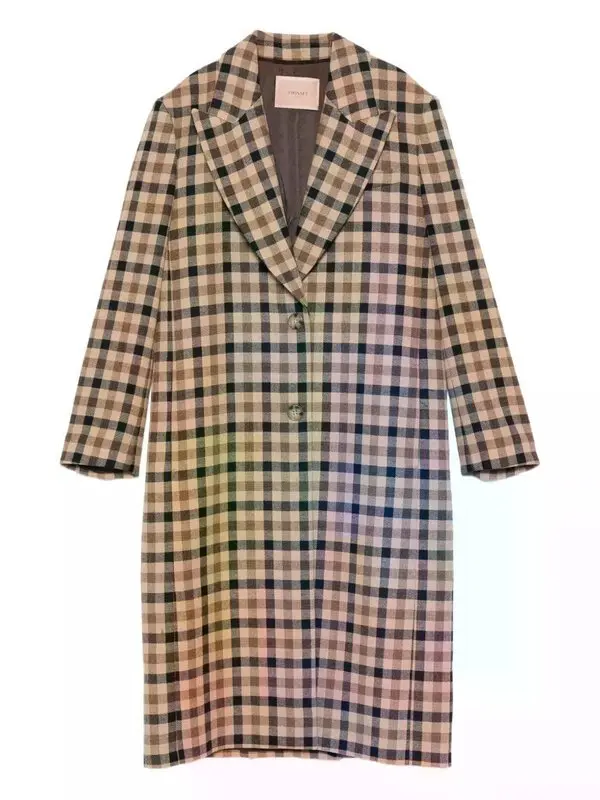 TWINSET Checked Single-breasted Coat