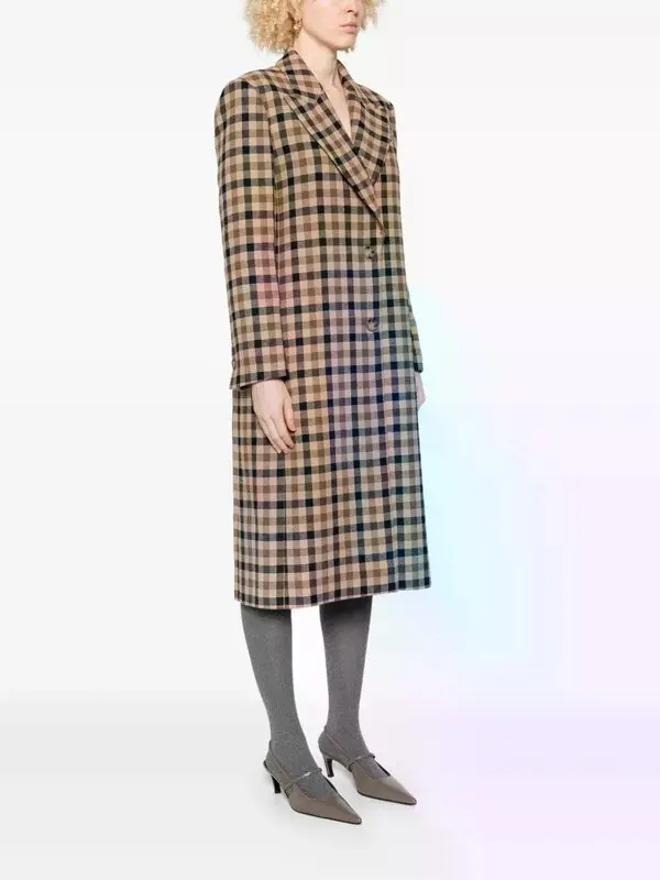 TWINSET Checked Single-breasted Coat