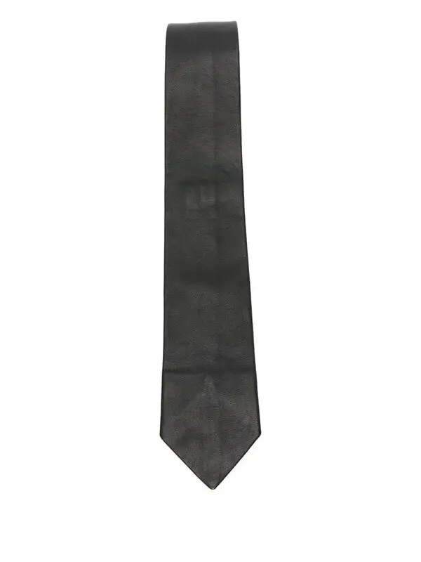 SUNFLOWER Leather Tie - Black