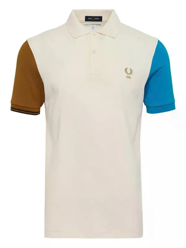 Comme Des Garçons Logo-embroidered Polo Shirt - Neutrals