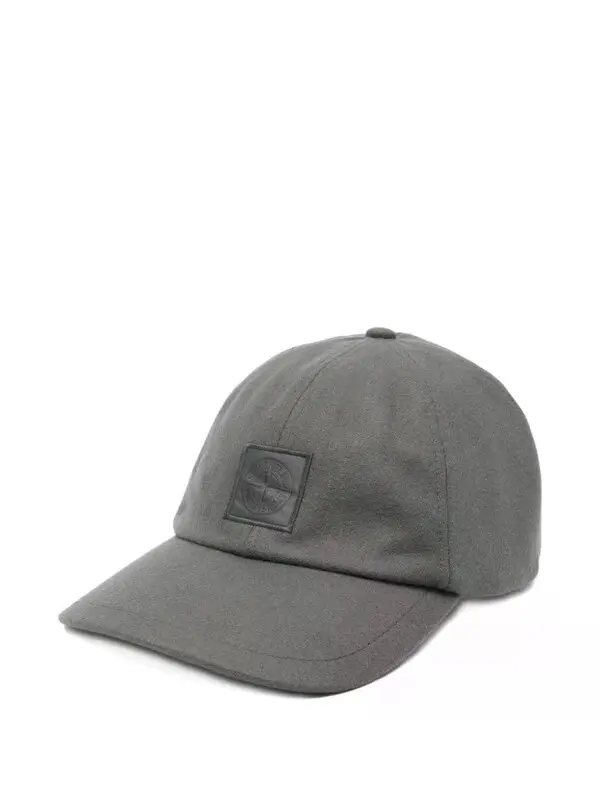 Stone Island Logo-plaque Cap - Grey