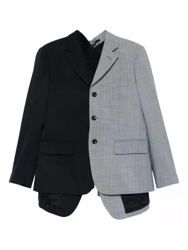 Comme Des Garçons Pinstripe Two-tone Jacket
