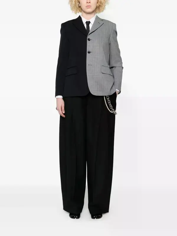 Comme Des Garçons Pinstripe Two-tone Jacket