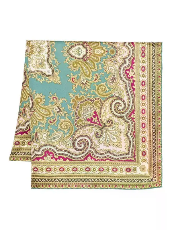 ALEMAIS Paisley-patterned Silk Scarf
