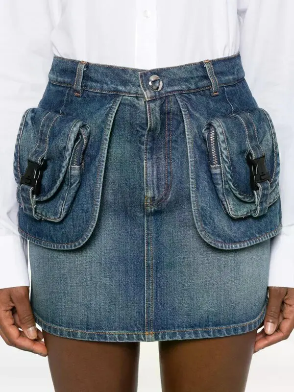 Coperni Flap-pockets Denim Skirt