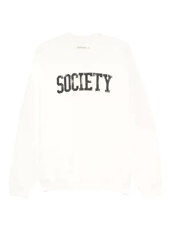 THE NEW SOCIETY Logo-print Relaxed Fit Sweatshirt - White