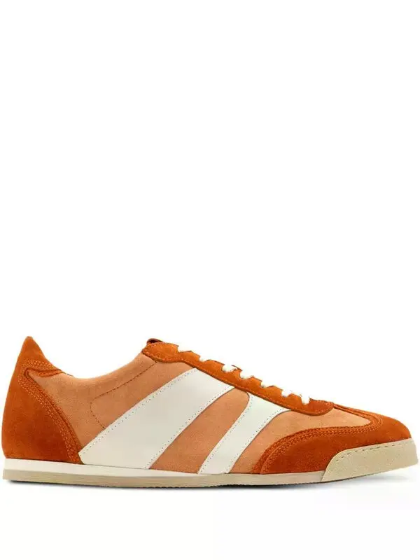 COLLEGIUM Suede Panelled Sneakers - Orange