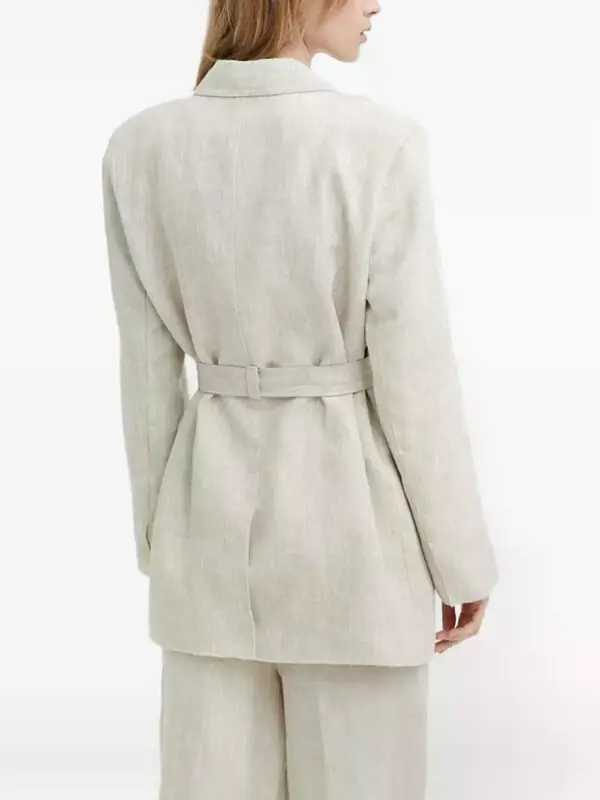 ALOHAS Belted Linen Blazer