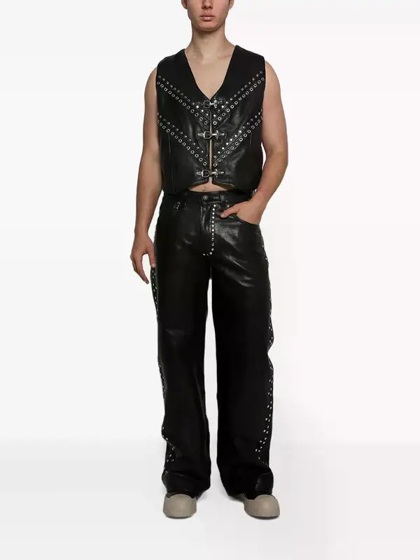 EARTHLING VIP Leather Studded Trousers