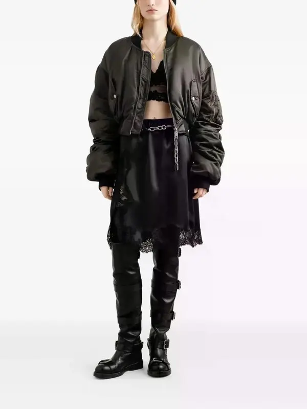 Dolce & Gabbana Cropped Bomber Jacket - Grey