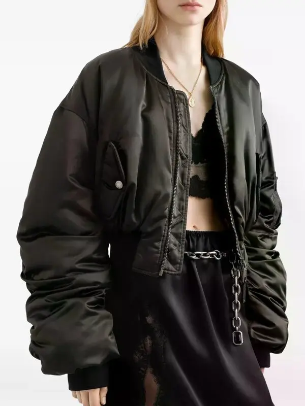 Dolce & Gabbana Cropped Bomber Jacket - Grey