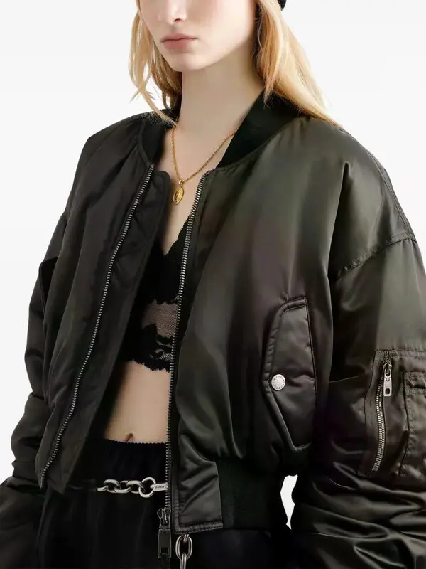 Dolce & Gabbana Cropped Bomber Jacket - Grey