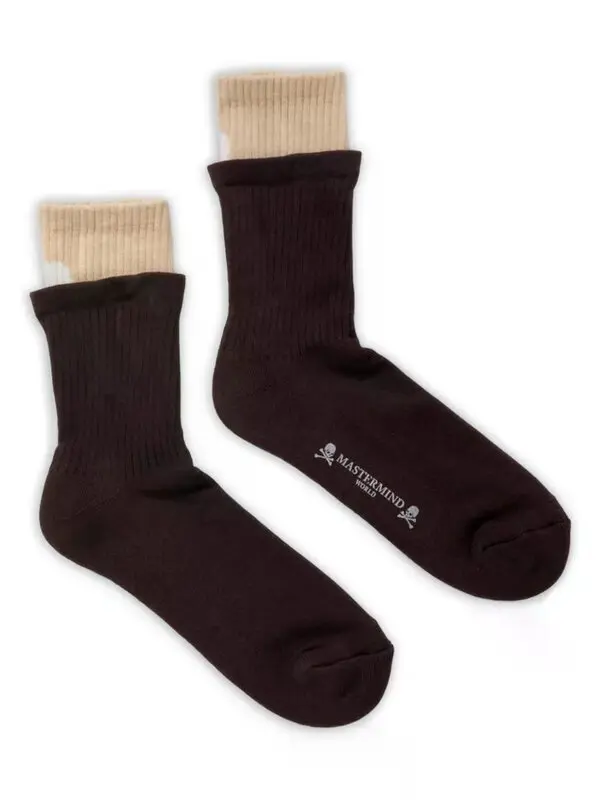MASTERMIND WORLD Double-layered Socks - Brown