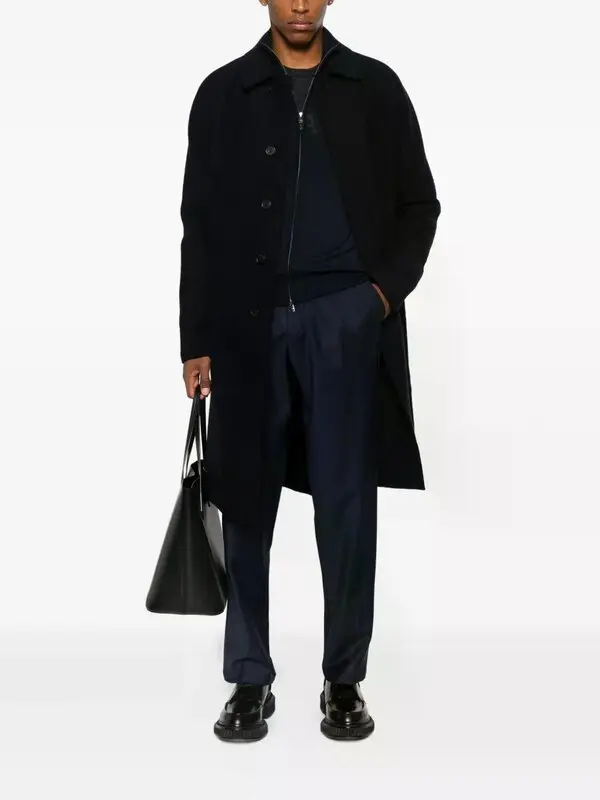 Canali Zip-front Cardigan - Blue