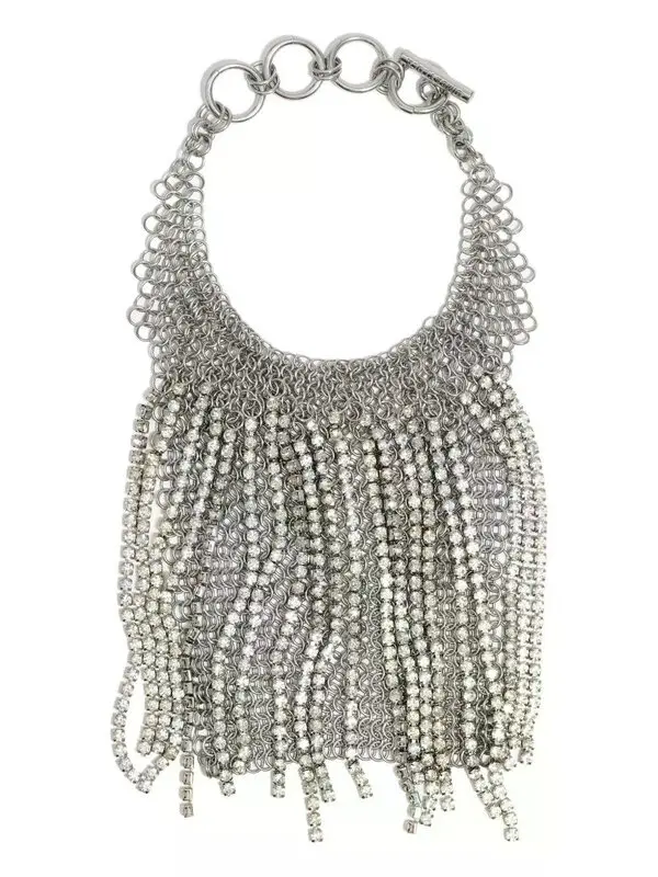 Bimba Y Lola Crystal-embellished Chain-link Necklace - Silver