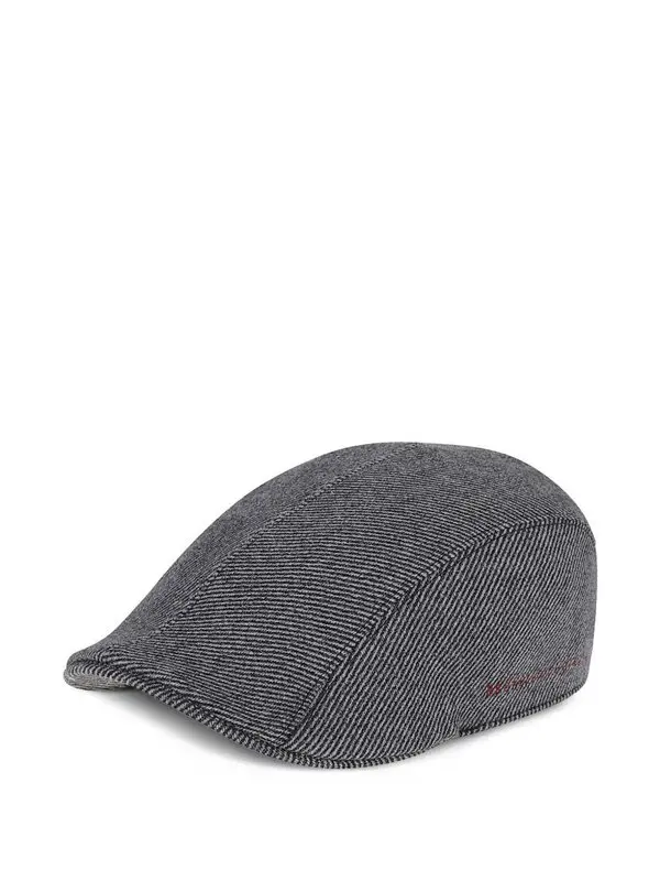 Brunello Cucinelli Striped Wool Hat - Grey