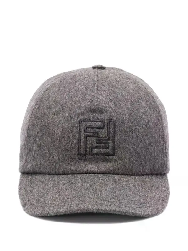Fendi Logo-embroidered Wool Cap