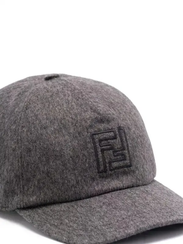 Fendi Logo-embroidered Wool Cap