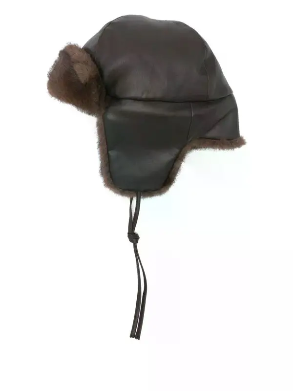 P.a.r.o.s.h Faux Fur-trimmed Beanie - Brown