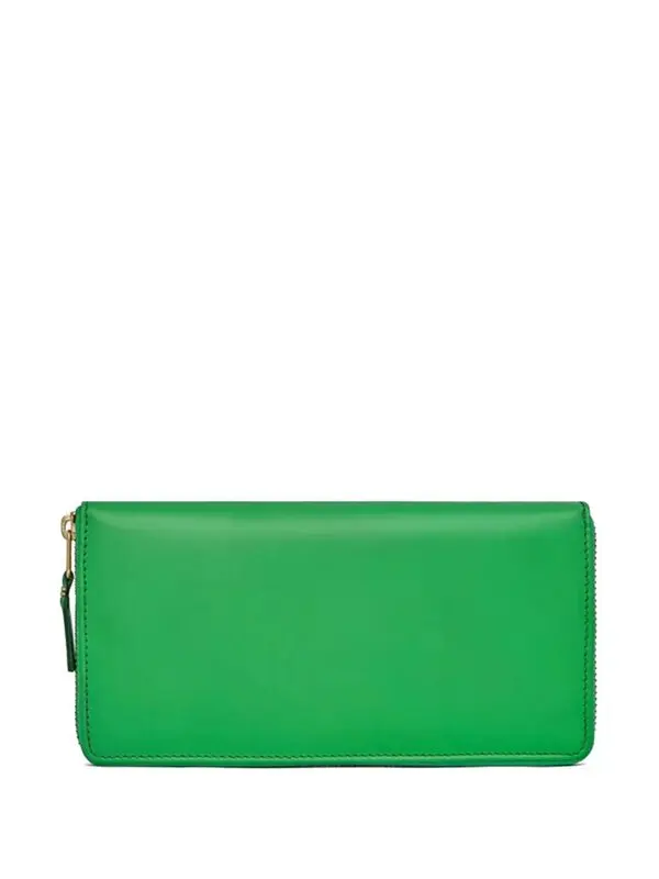 Comme Des Garçons Zip-around Leather Wallet - Green