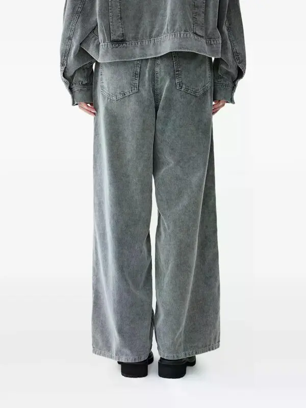 STUDIO TOMBOY Corduroy Wide-leg Jeans - Grey