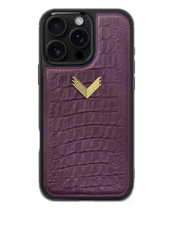 VELANTE Alligator-texture Iphone 16 Pro Max Phone Case - Purple