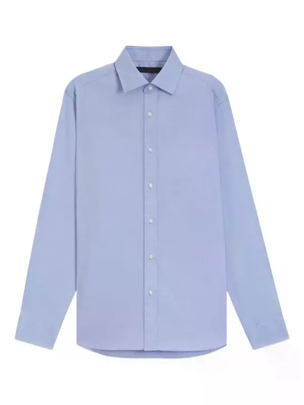 BOSS Long-sleeve Cotton Shirt - Blue