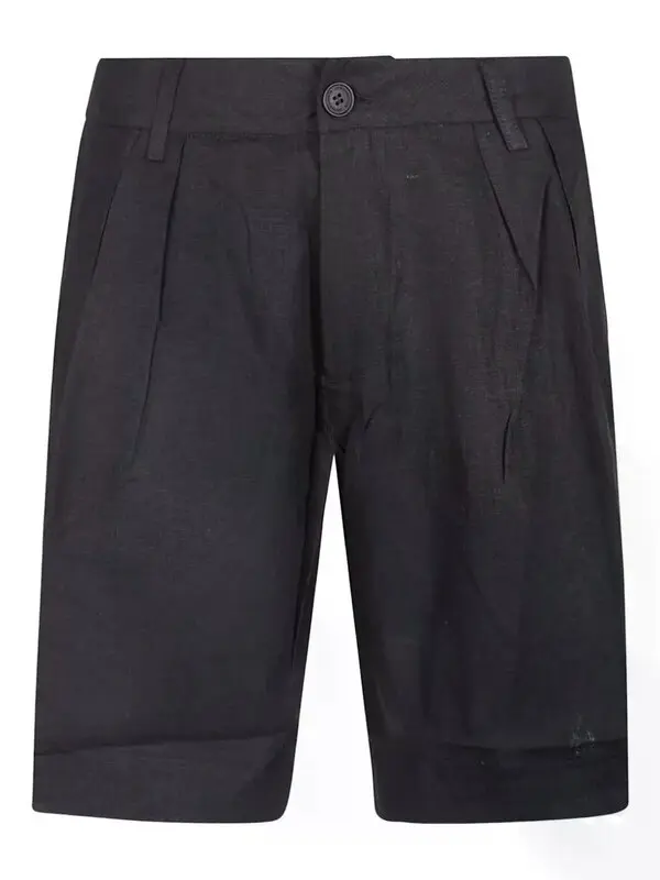 HINNOMINATE Pleated Linen Shorts