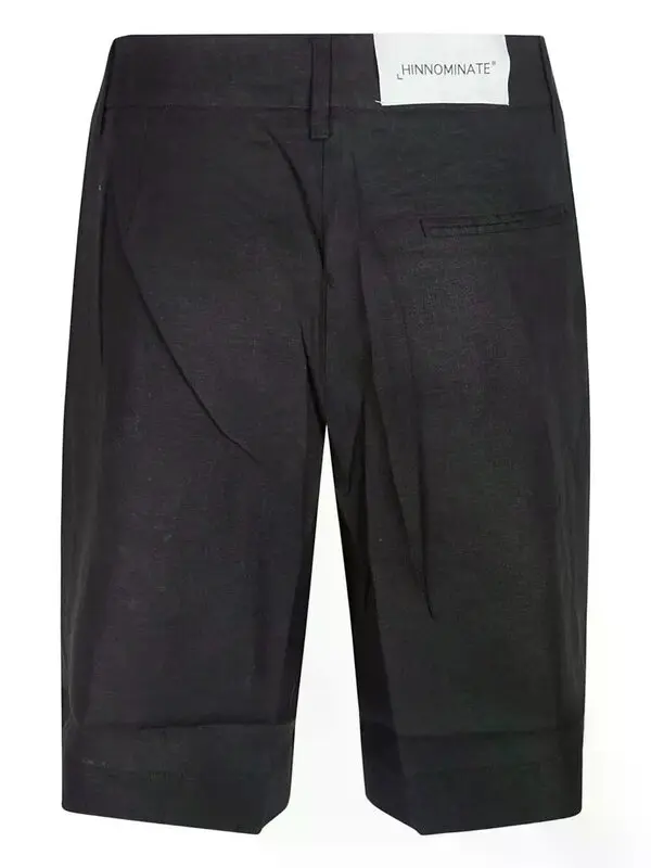 HINNOMINATE Pleated Linen Shorts