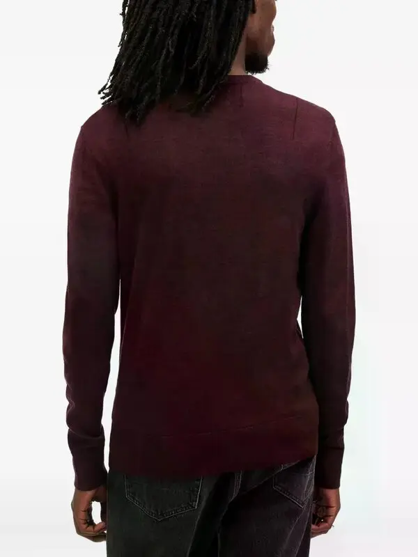 ALLSAINTS Logo-embroidered Crew-neck Sweater - Red