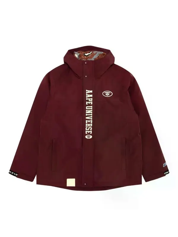 AAPE BY *A BATHING APE Logo-plaque Reversible Hooded Jacket
