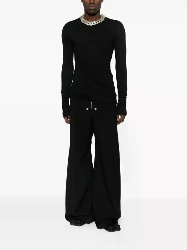 Rick Owens Virgin Wool Trousers - Black