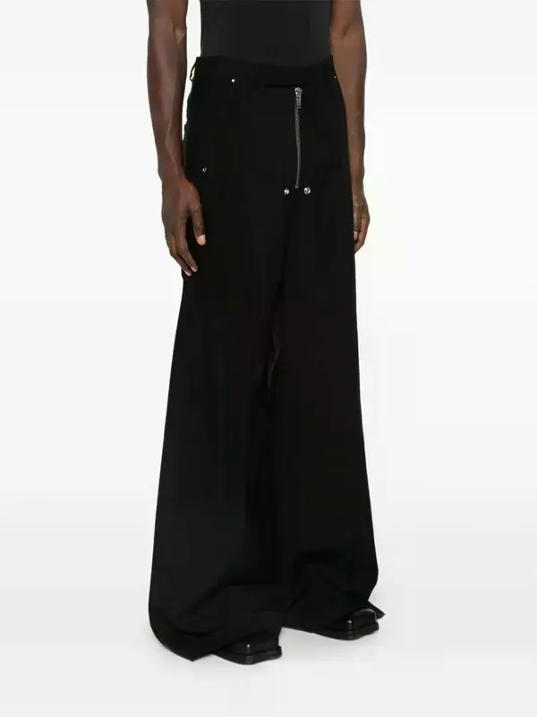 Rick Owens Virgin Wool Trousers - Black