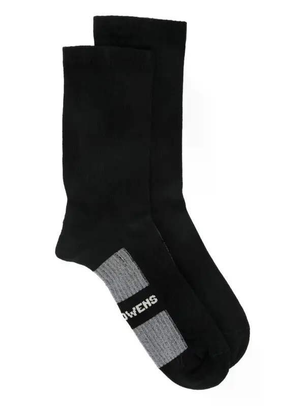 Rick Owens Ribbed-knit Socks - Black