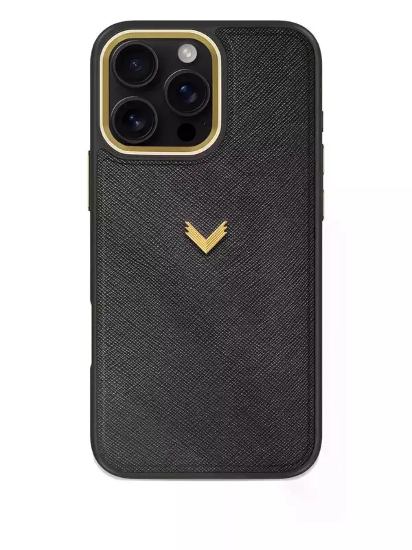 VELANTE Saffiano Leather Iphone 16 Pro Max Case - Black