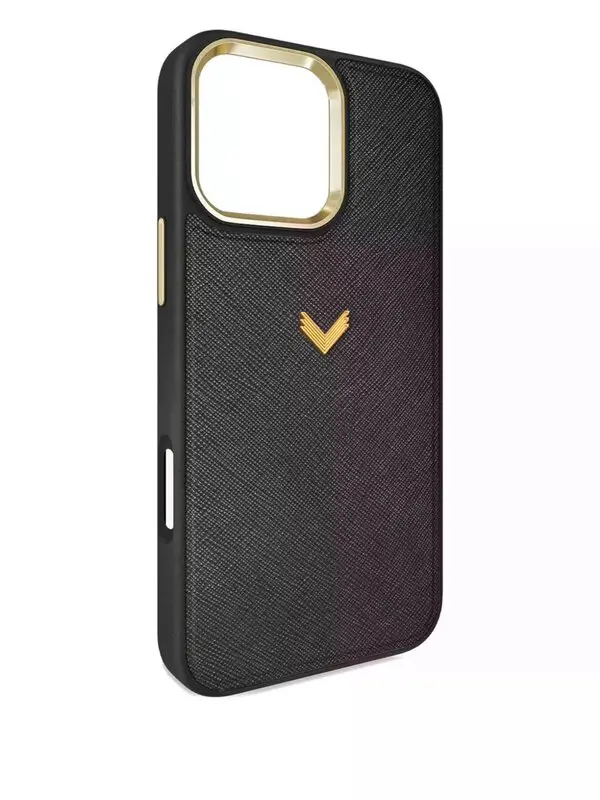 VELANTE Saffiano Leather Iphone 16 Pro Max Case - Black
