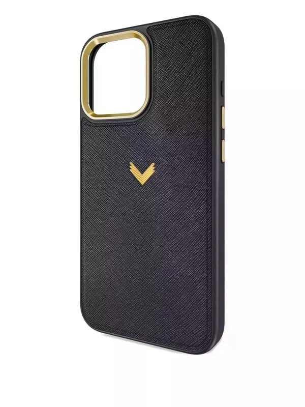VELANTE Saffiano Leather Iphone 16 Pro Max Case - Black