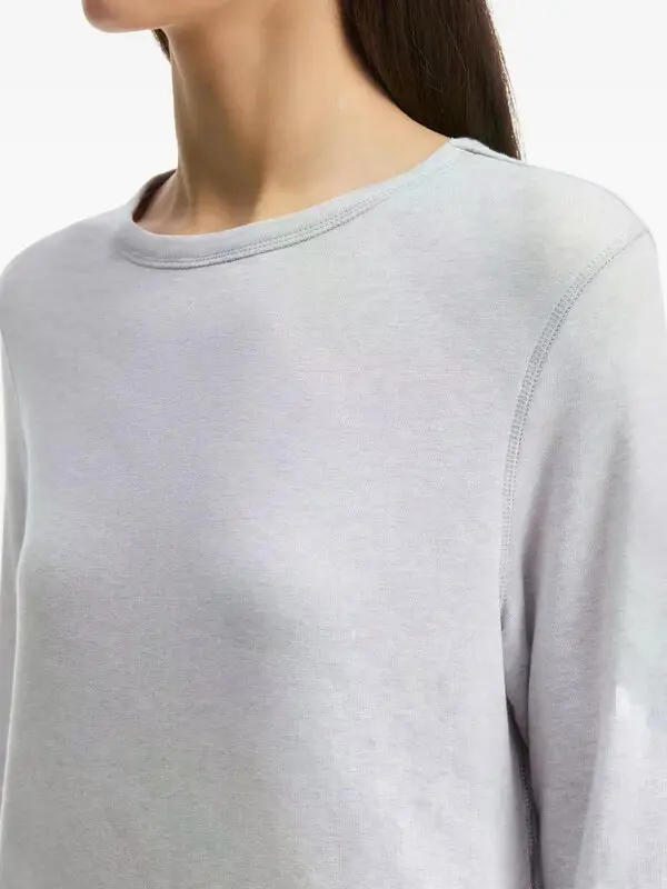 B+AB Raw-edge Long-sleeved T-shirt - Grey