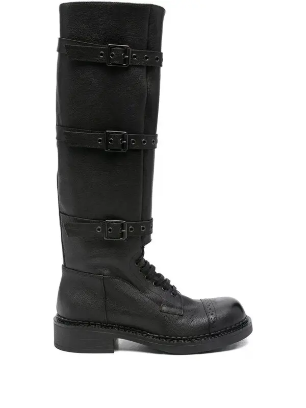 P.a.r.o.s.h Buckle-strap Lace-up Boots